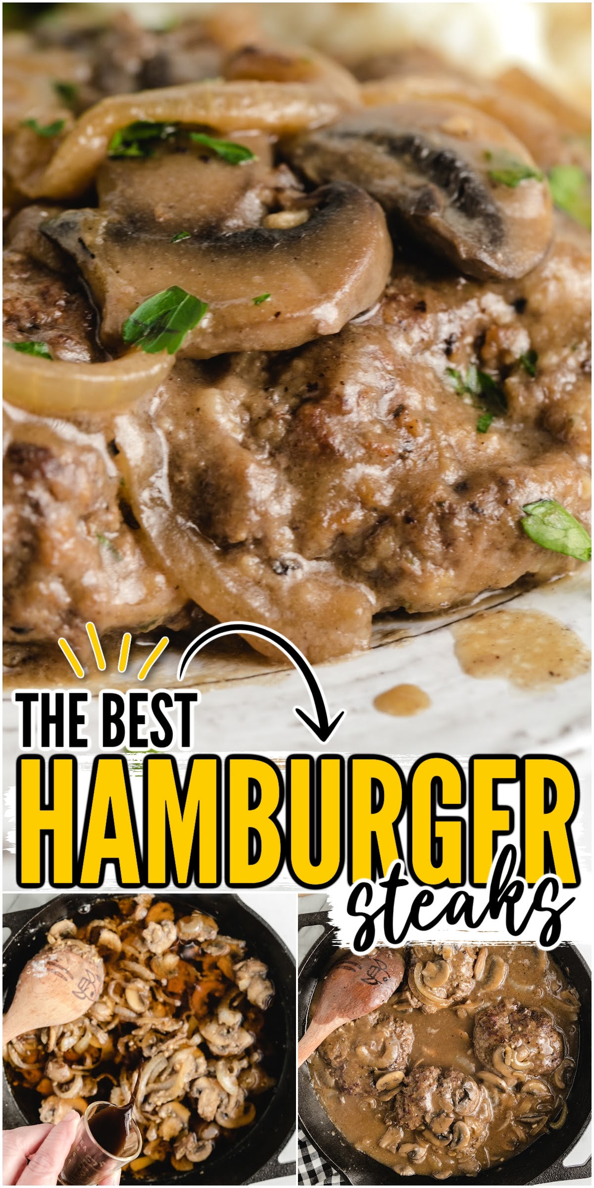 Hamburger Steak | Beef Dinner Ideas | The Best Blog Recipes