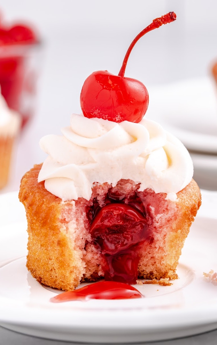 Cherry Cupcakes From Scratch