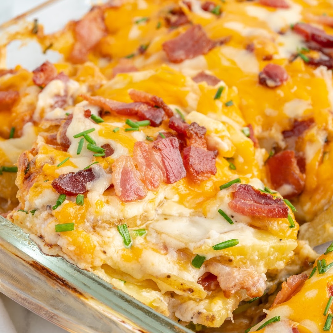 Loaded Scalloped Potatoes | Side Dish | The Best Blog Recipes
