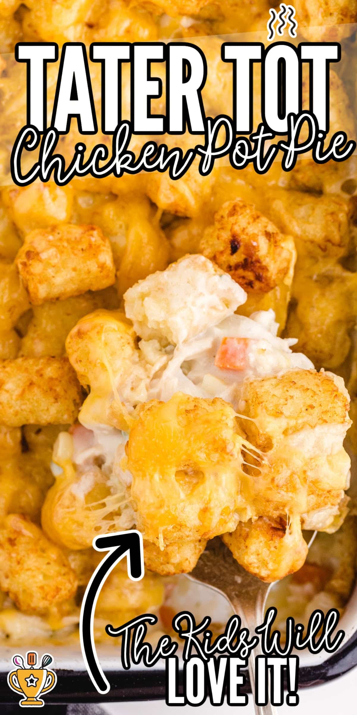 Chicken Pot Pie with Tater Tots | Dinner Casserole