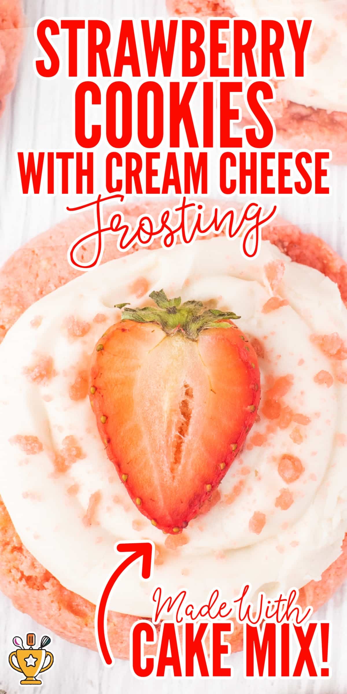 Strawberry Cookies with Cream Cheese Frosting | Desserts