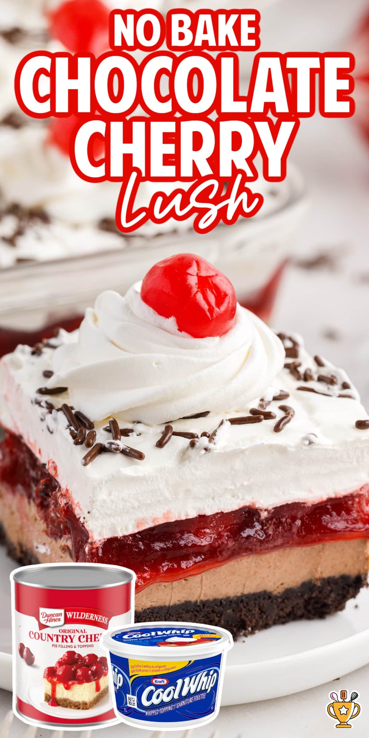 No-Bake Chocolate Cherry Lush | Dessert