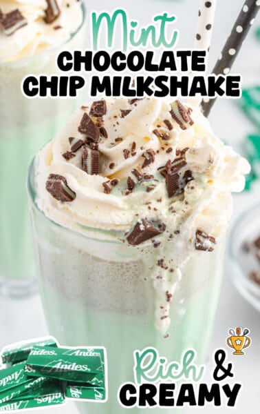 Mint Chocolate Chip Milkshake | Drinks