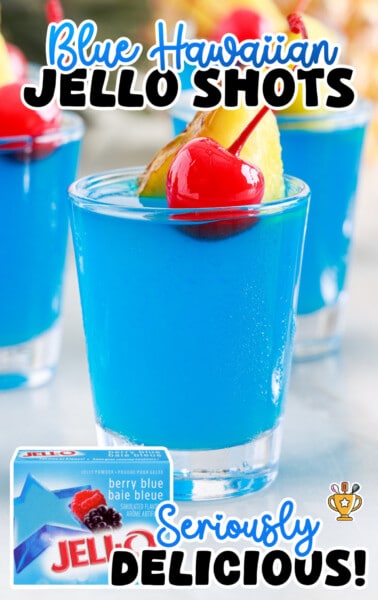 Blue Hawaiian Jello shots