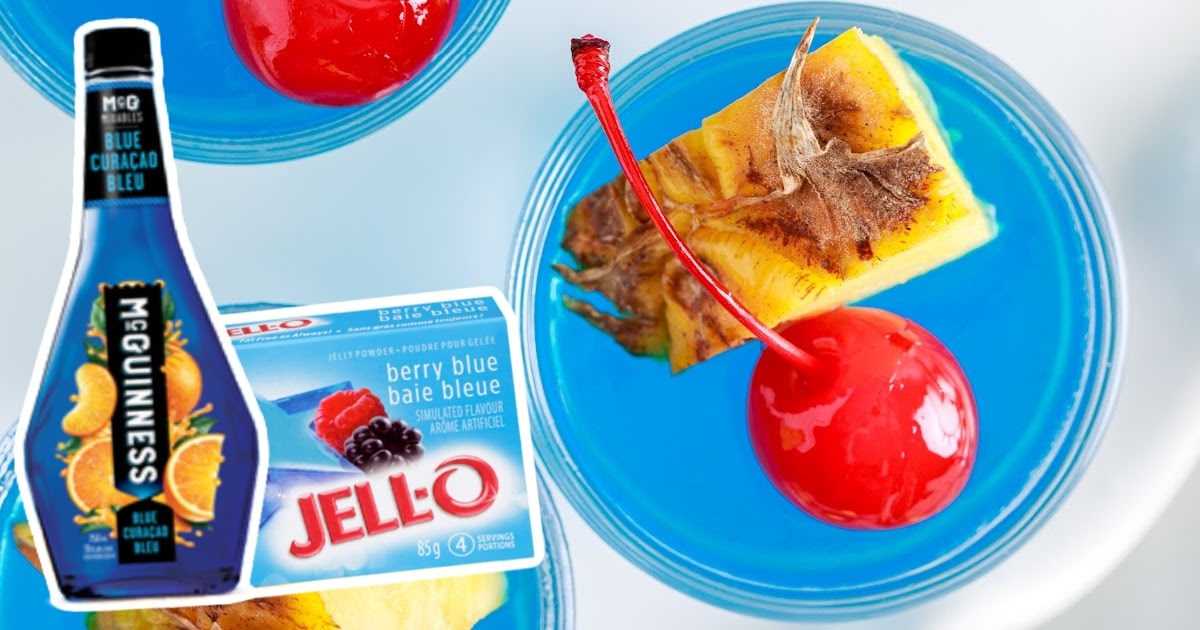Blue Hawaiian Jello shots