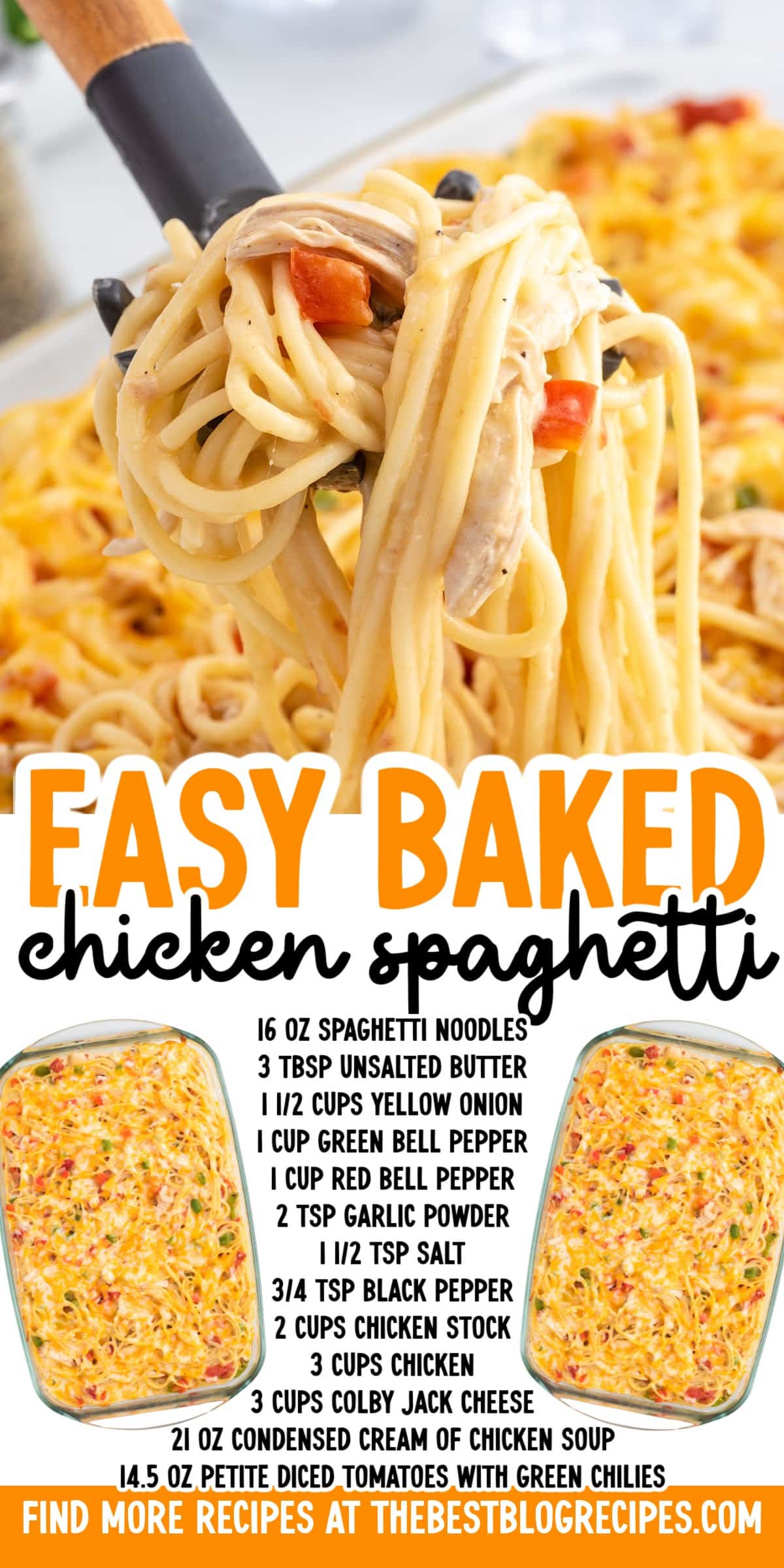 Easy Baked Chicken Spaghetti | Dinner | The Best Blog Recipes